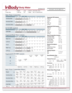 InBody S10 - Medical Grade Body Water Analyzer